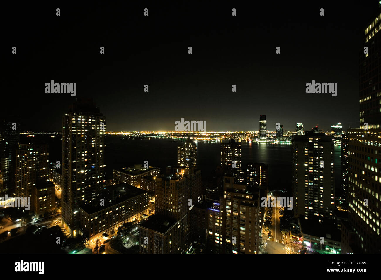 City illuminated at night Stock Photo - Alamy
