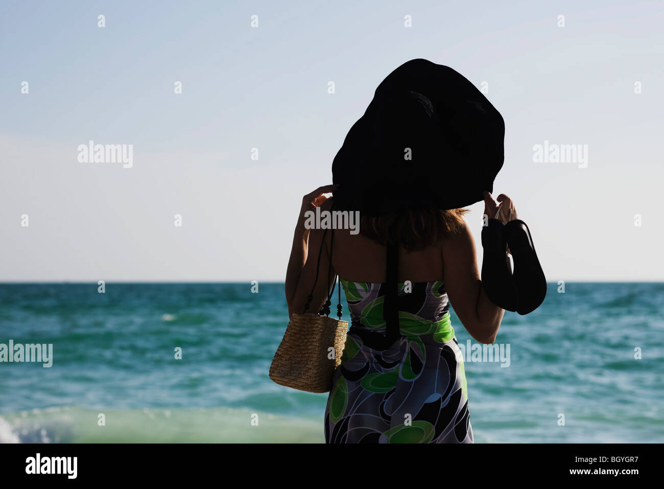 Woman sundress rear view hi-res stock photography and images - Alamy
