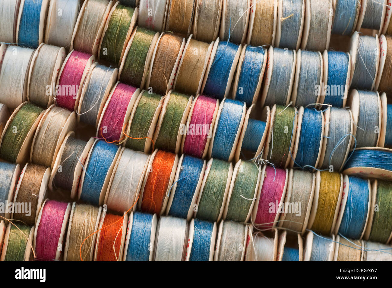 Spools of thread Stock Photo - Alamy