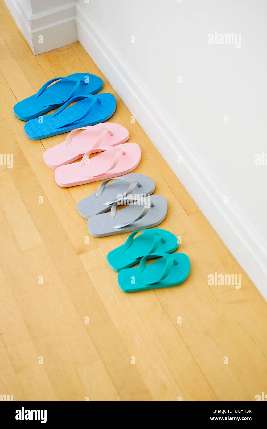 High angle of flip flops hi-res stock photography and images - Alamy