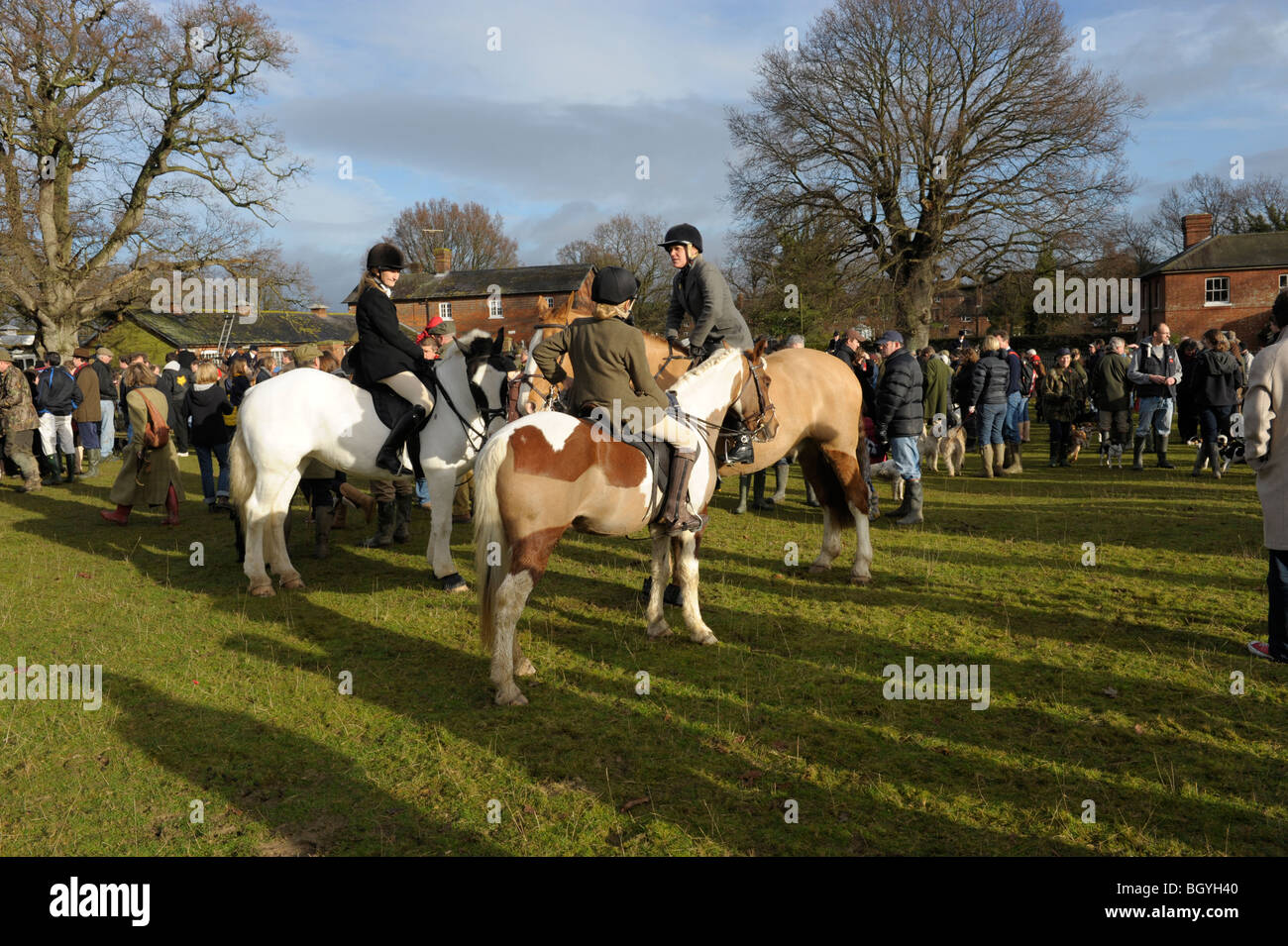 Traditional Boxing Day Hunt at Petworth Park, Sussex, England Stock ...
