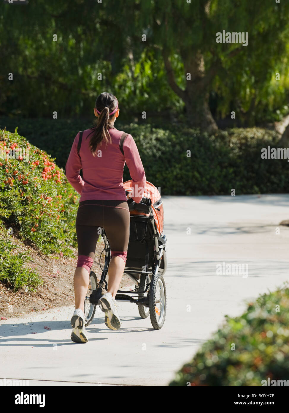 Mother baby stroller enjoying motherhood hi-res stock photography and ...