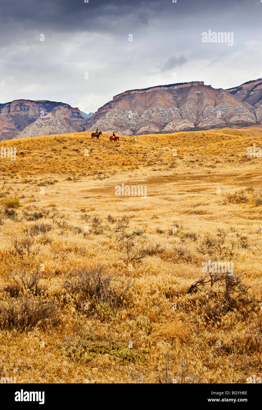 Two people horseback riding hi-res stock photography and images - Alamy