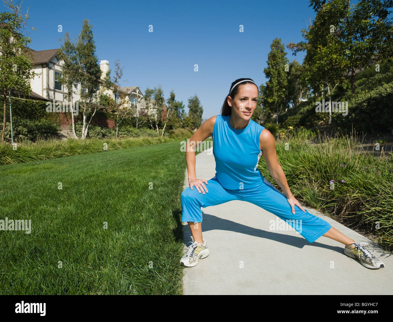 Fit woman jogs outdoors in hi-res stock photography and images - Alamy