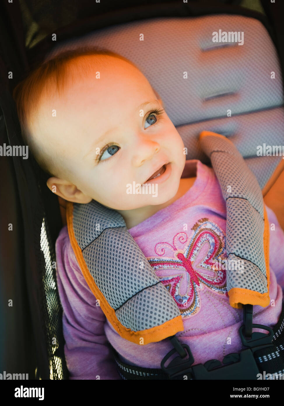 Baby in stroller Stock Photo - Alamy