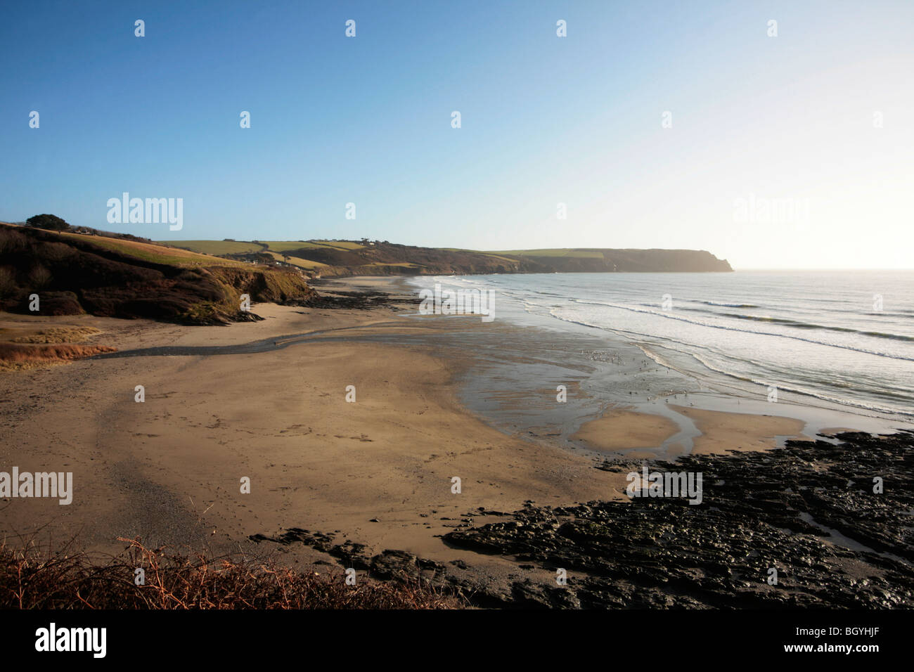Pendower Beach, Cornwall Stock Photo - Alamy
