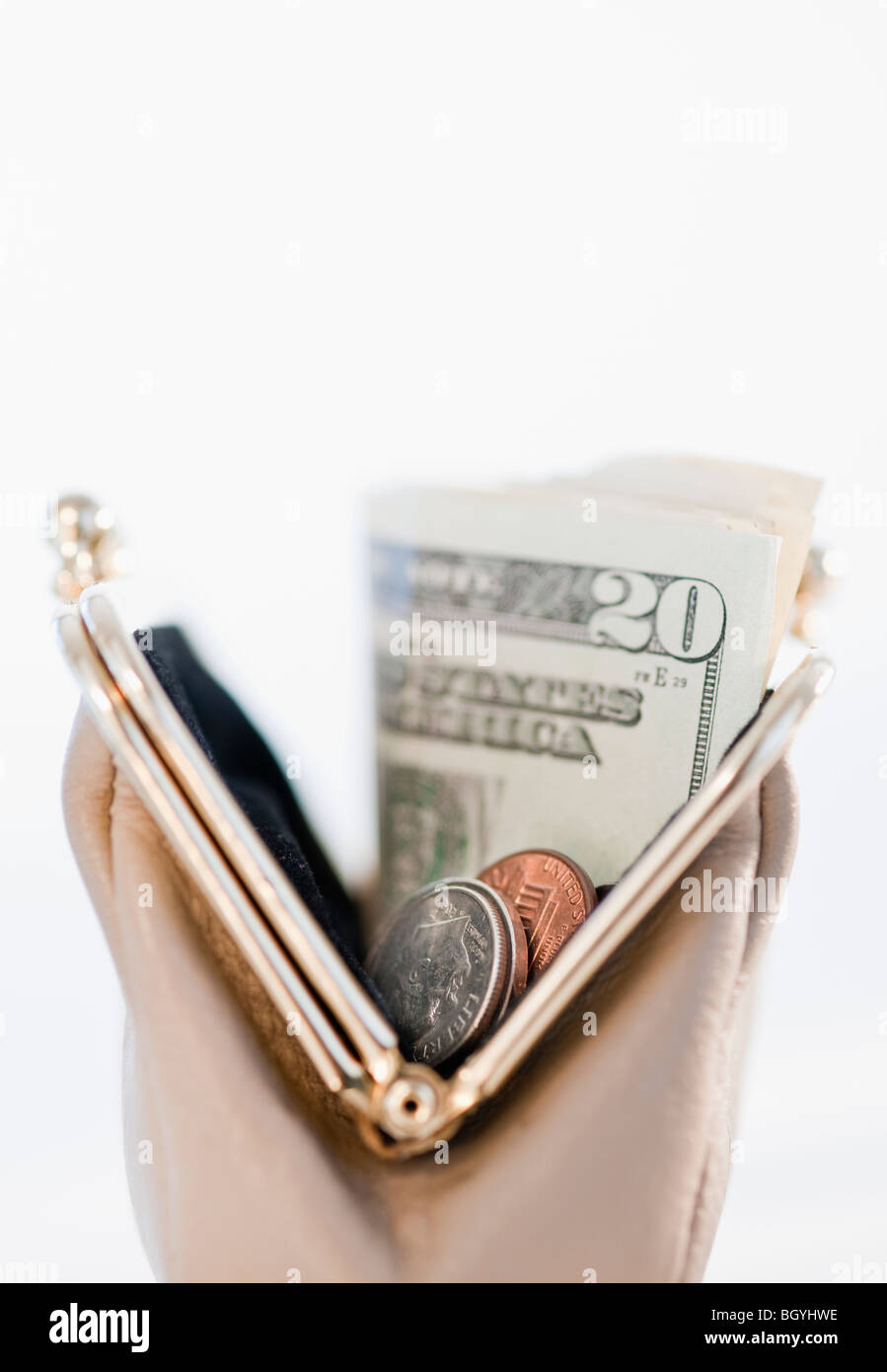 Money in change purse Stock Photo - Alamy