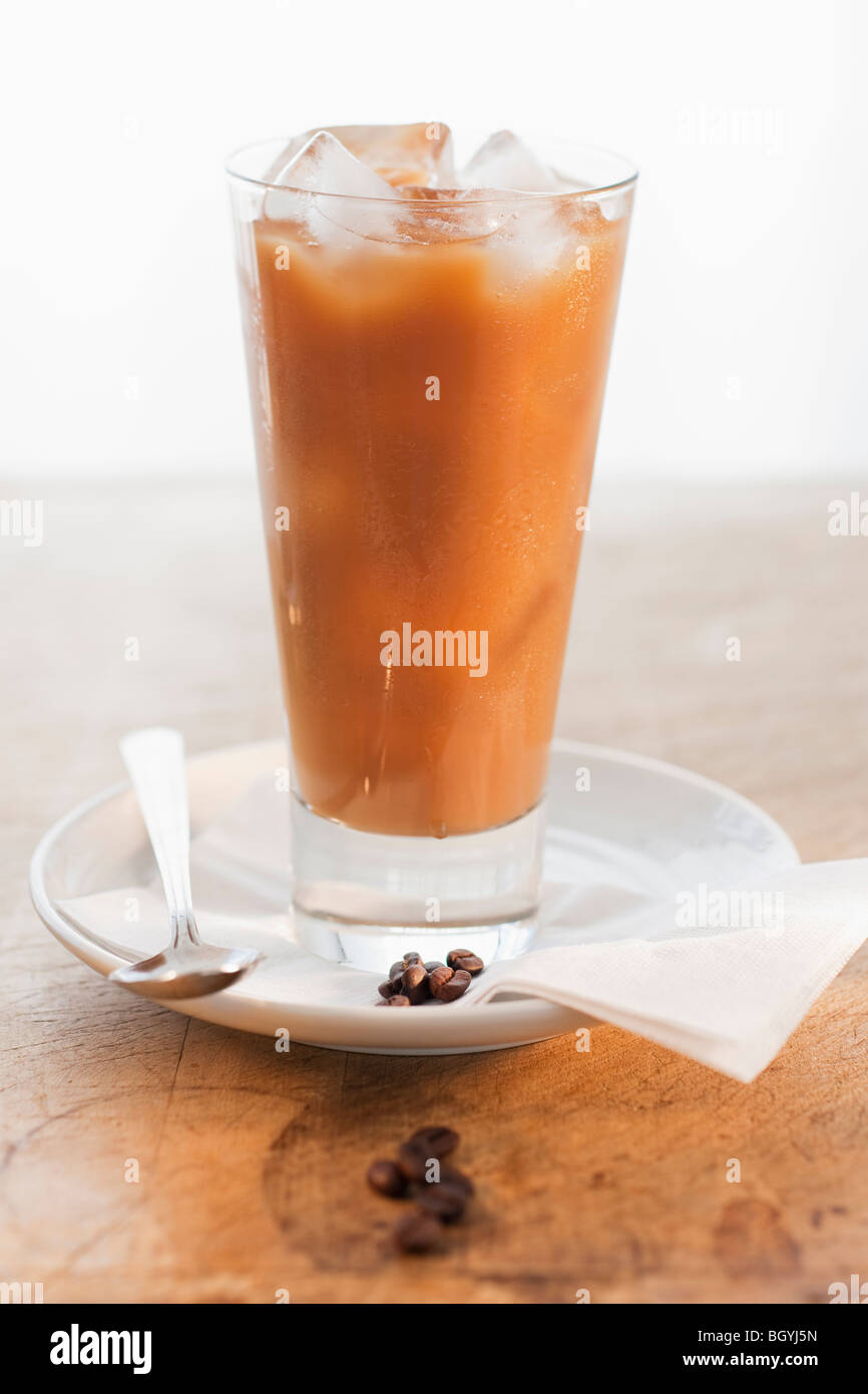 Glass iced coffee ice cubes hi-res stock photography and images - Alamy