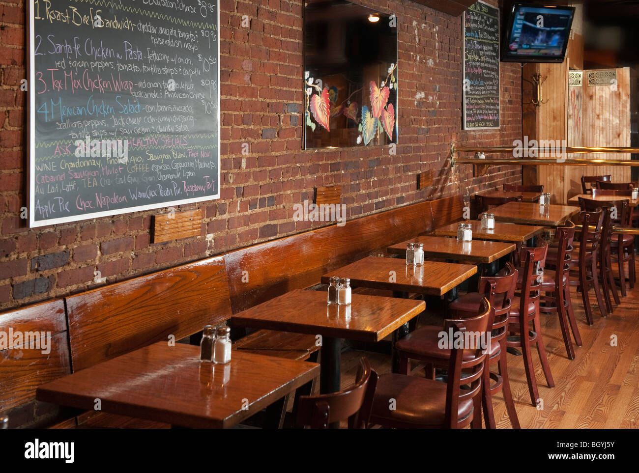 Tables in restaurant Stock Photo - Alamy