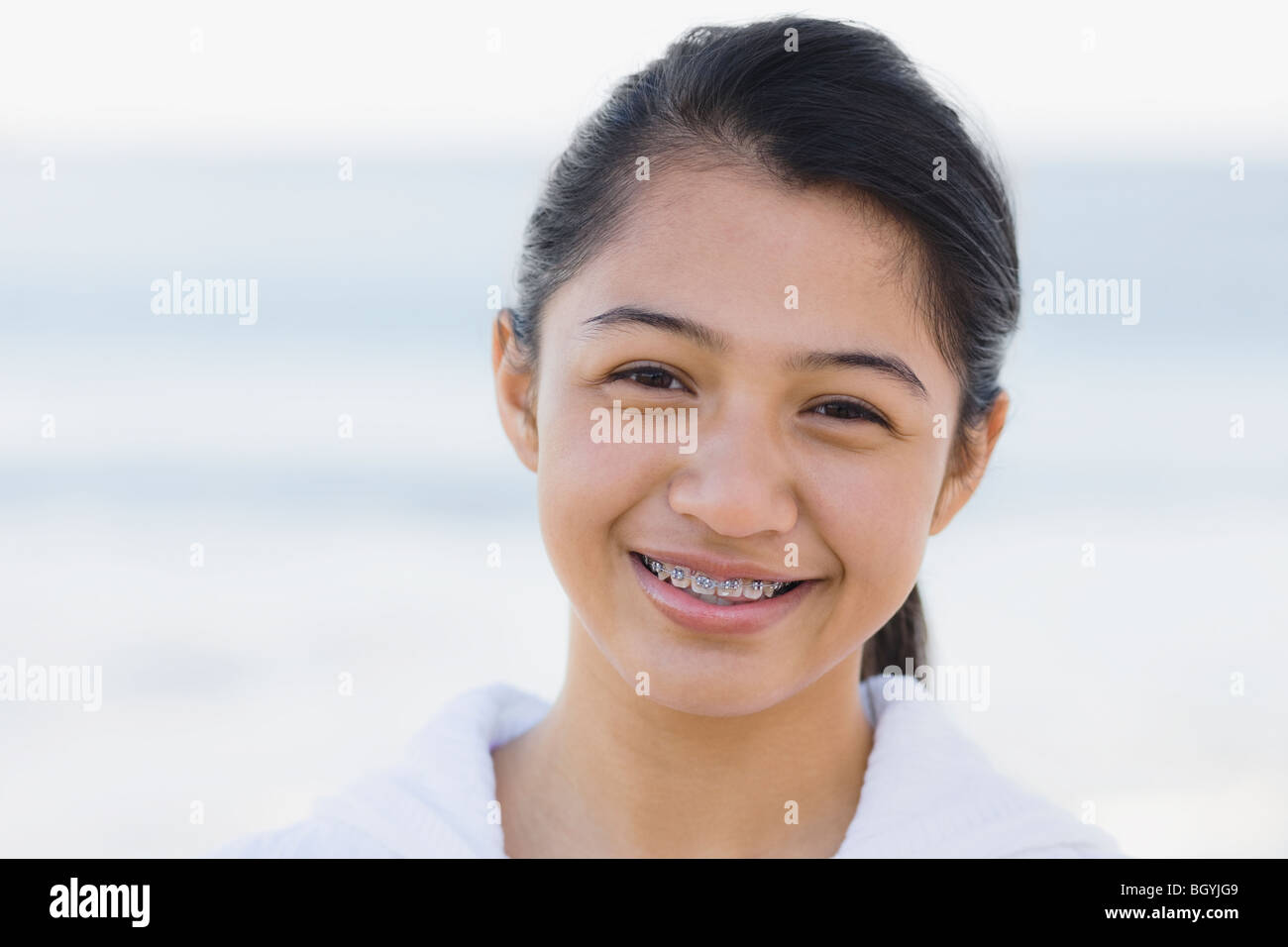 Smiling pre teen girl writing hi-res stock photography and images - Alamy