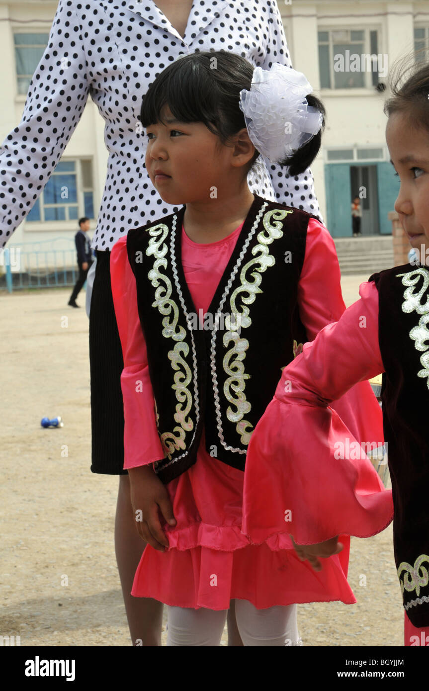 Children in Makat Village, near Atyrau City in Western Kazakhstan ...