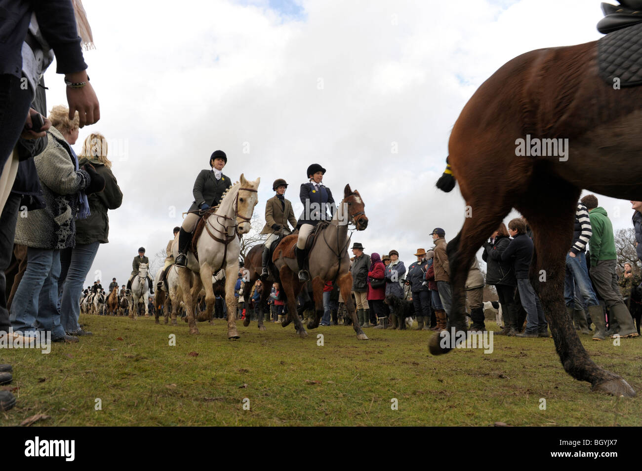 Traditional Boxing Day Hunt at Petworth Park, Sussex, England Stock ...