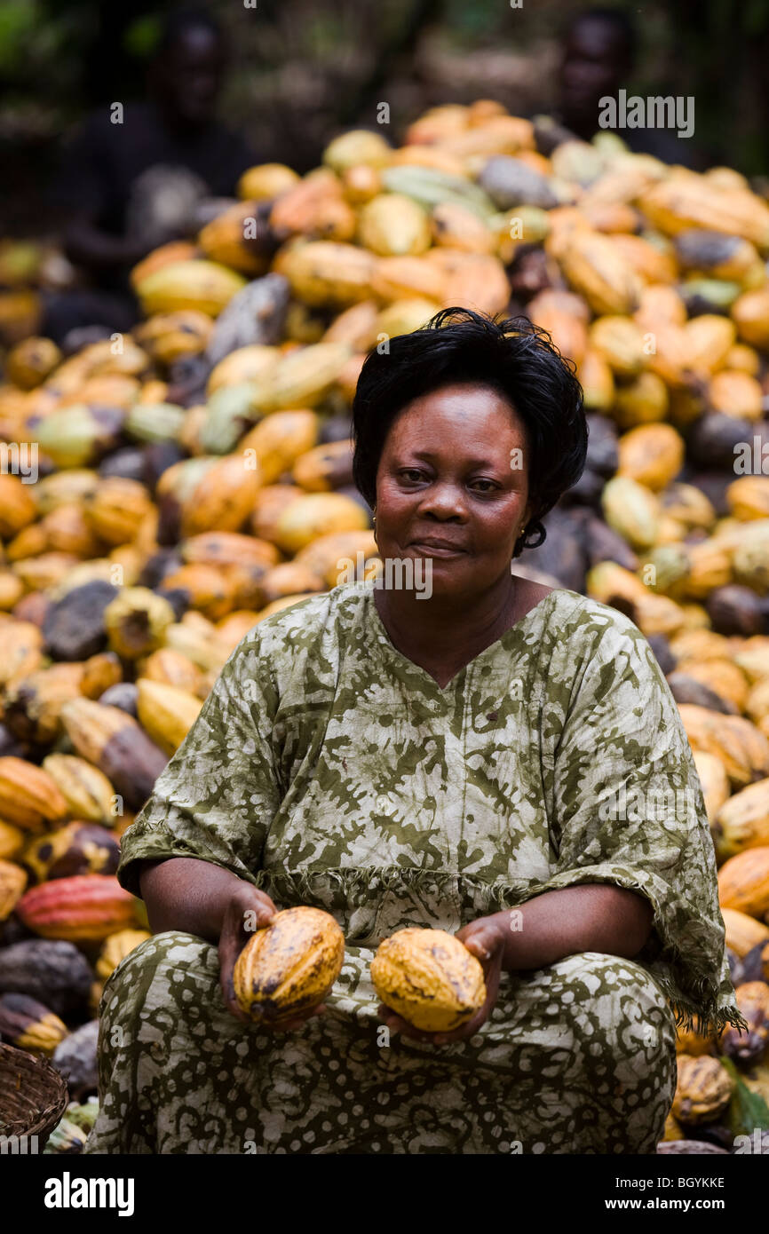 Ghana farmer cocoa farm hi-res stock photography and images - Alamy