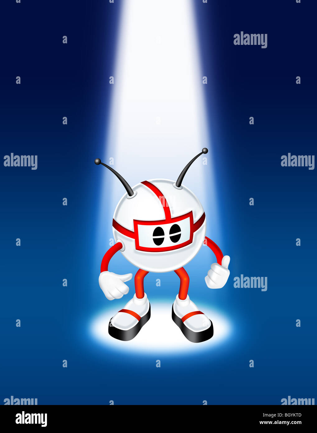 3d man spotlight Stock Photo - Alamy