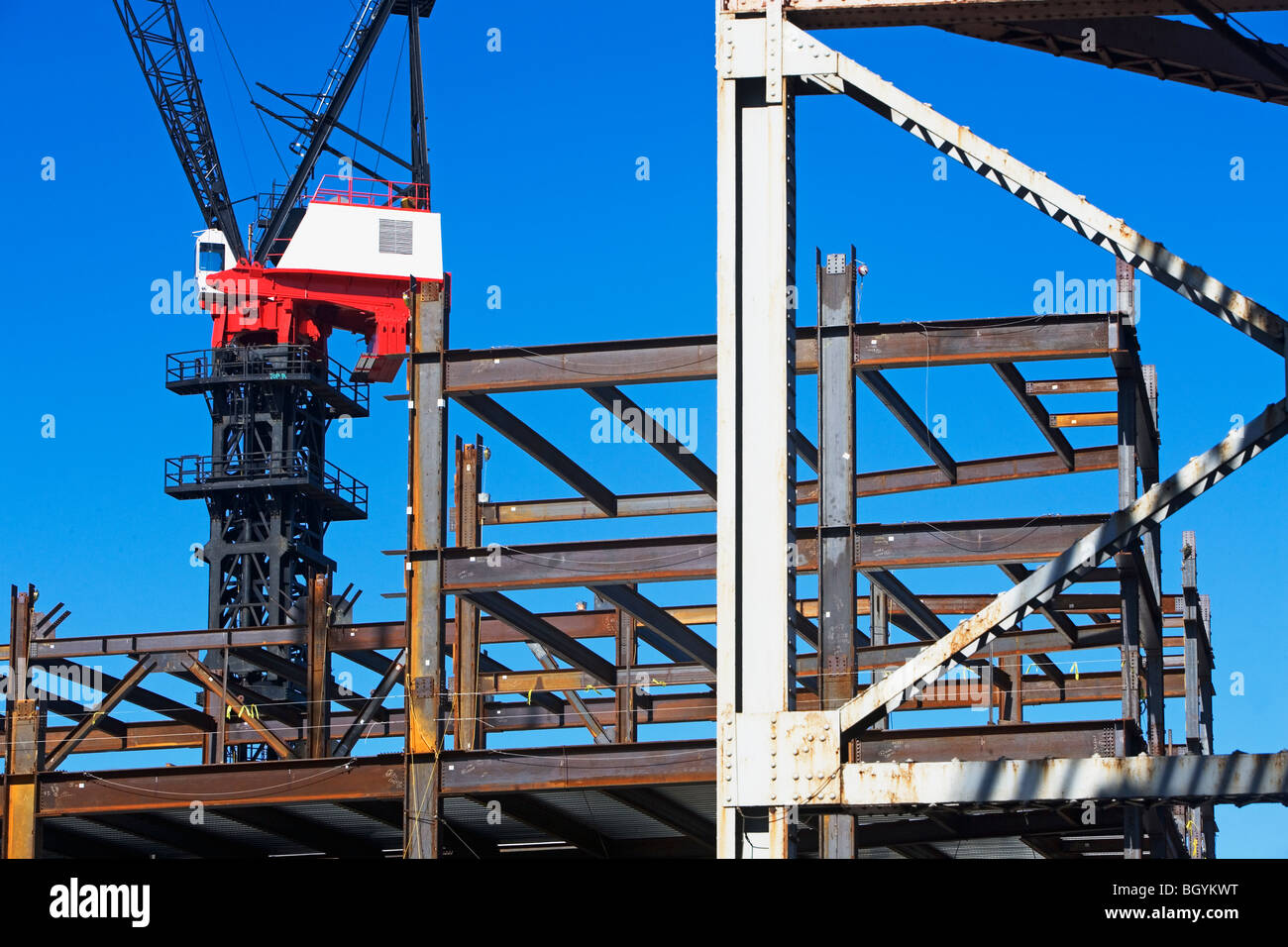 Crane at construction site Stock Photo - Alamy
