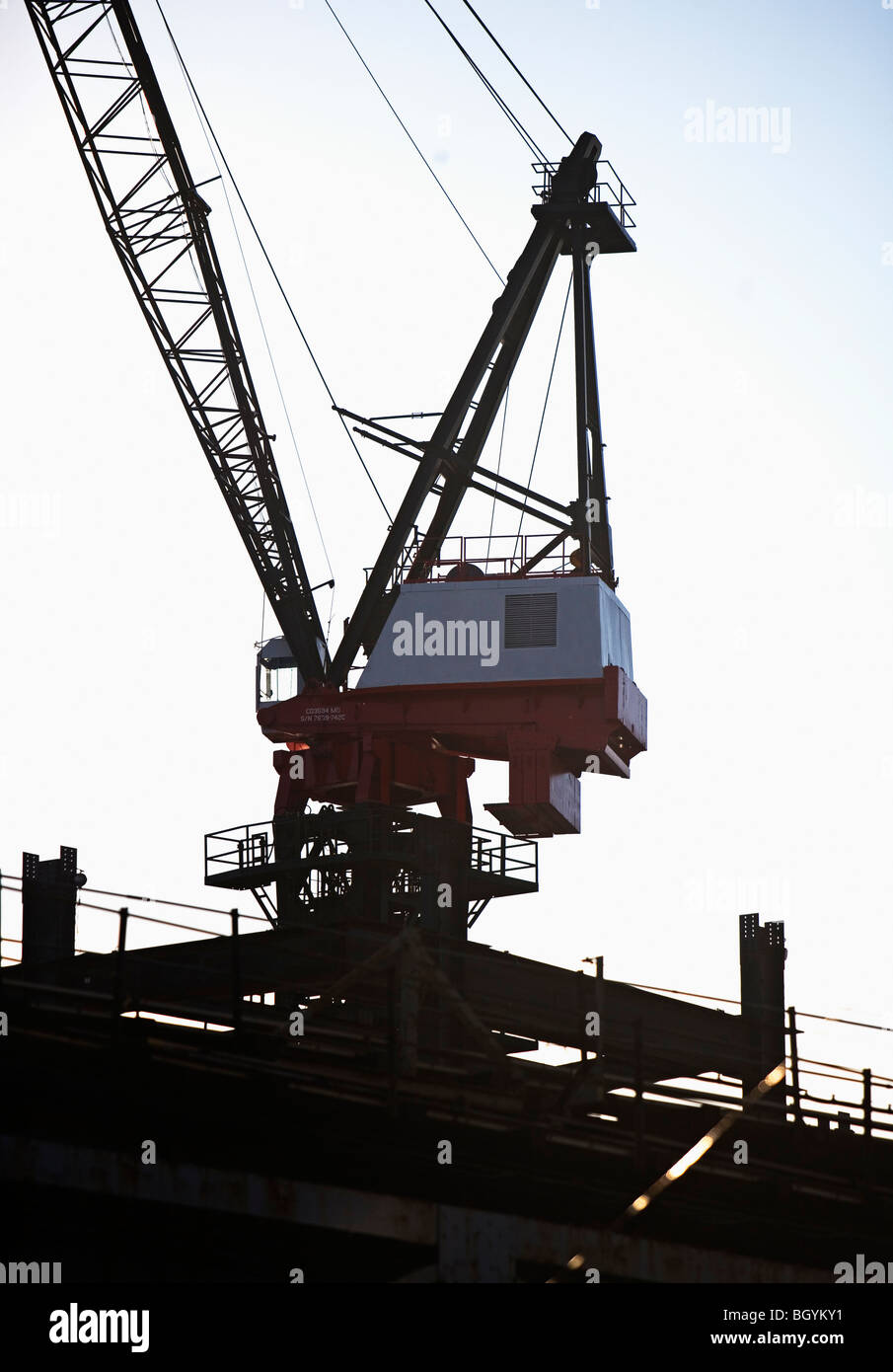 Crane at construction site Stock Photo - Alamy