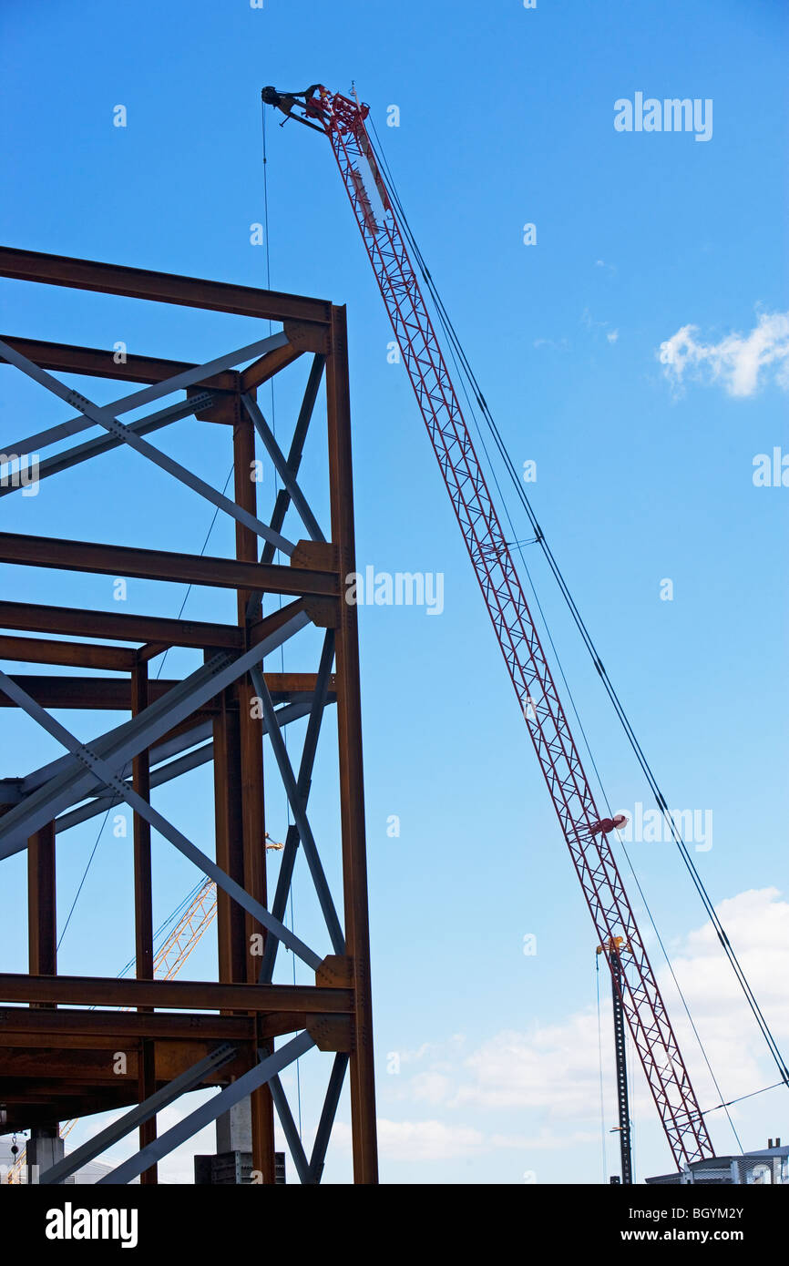 Crane at construction site Stock Photo - Alamy