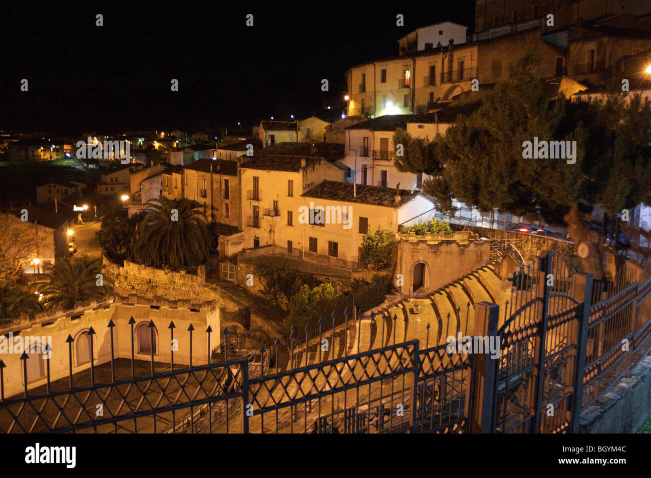 night view of altomonte,traditional town of italy Stock Photo - Alamy