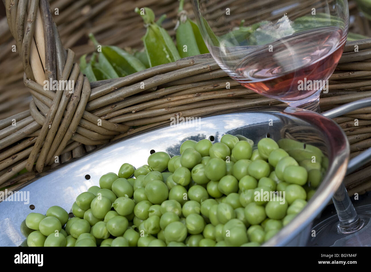 Peas and Wine Stock Photo - Alamy