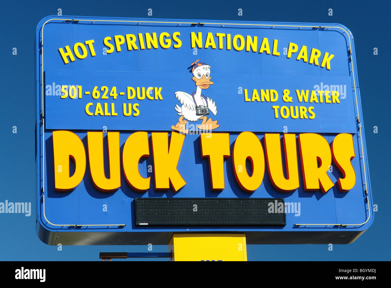 Hot Springs, AR, Arkansas, Hot Springs National Park, Duck Tours, sign ...