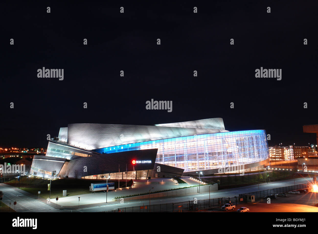 Tulsa, OK, Oklahoma, downtown, BOK Center, evening Stock Photo - Alamy