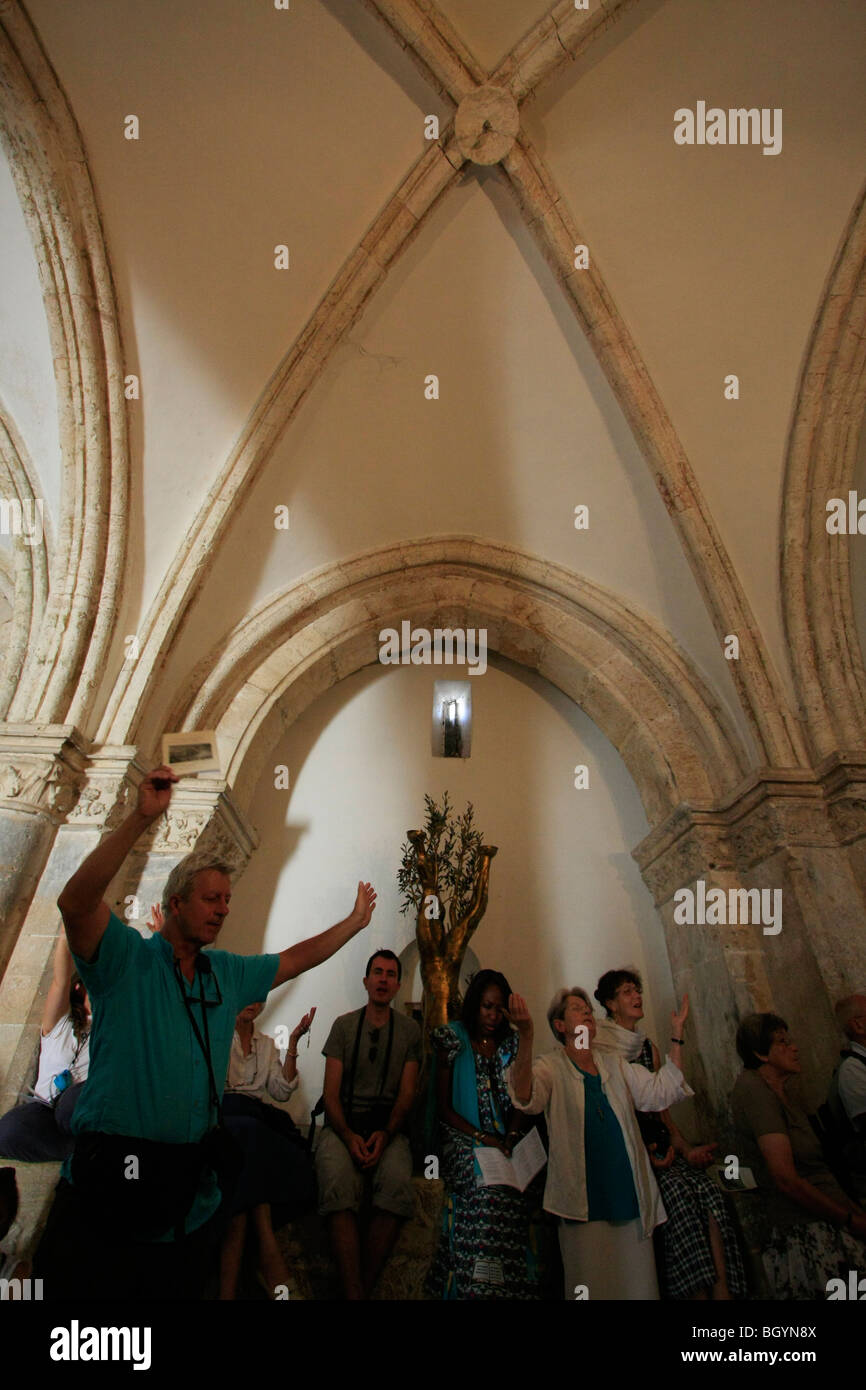 Israel, Jerusalem, the Cenacle, Room of Last Supper on Mount Zion Stock ...