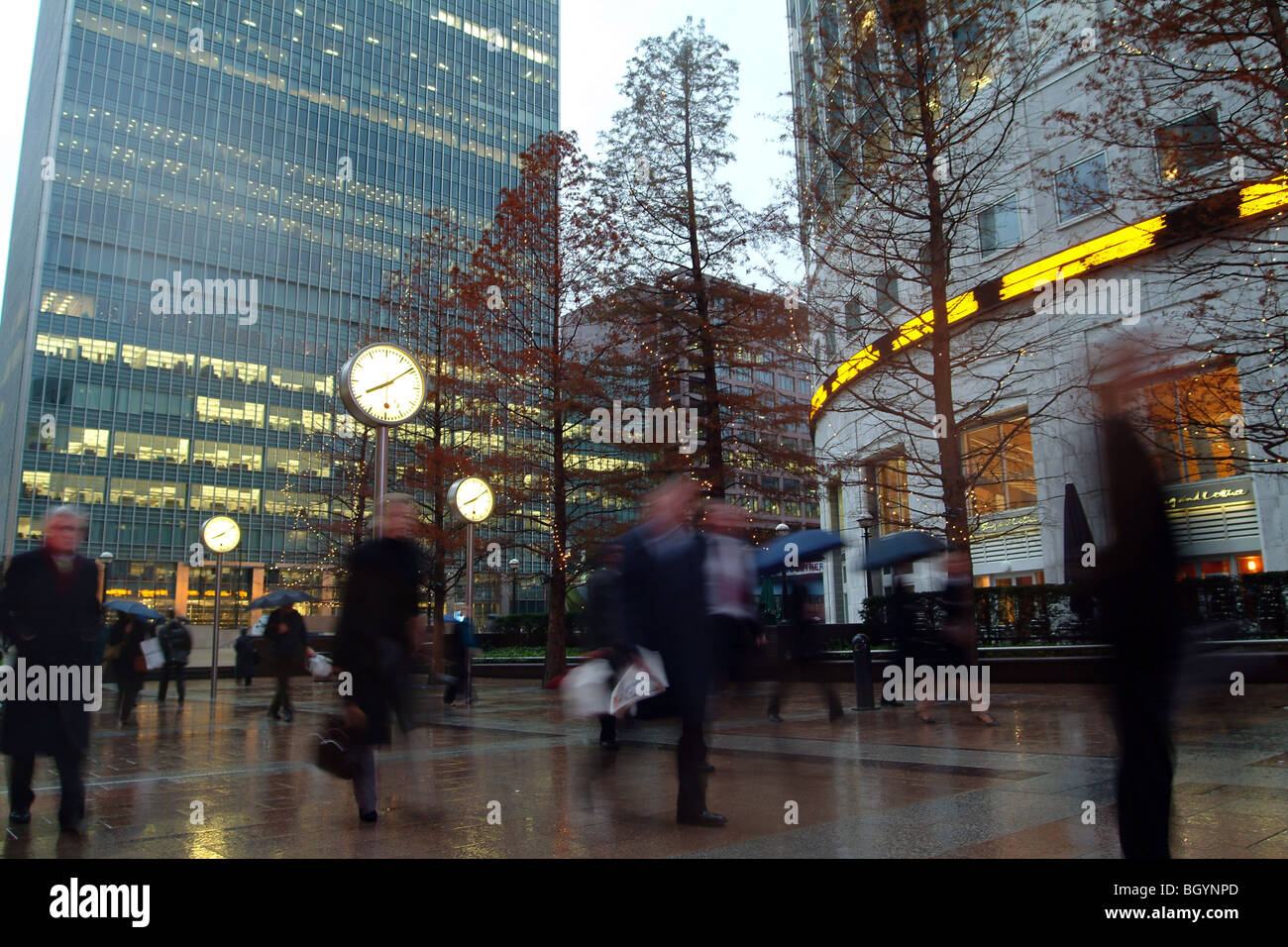 commuting to the office in London in Canary Wharf Stock Photo - Alamy