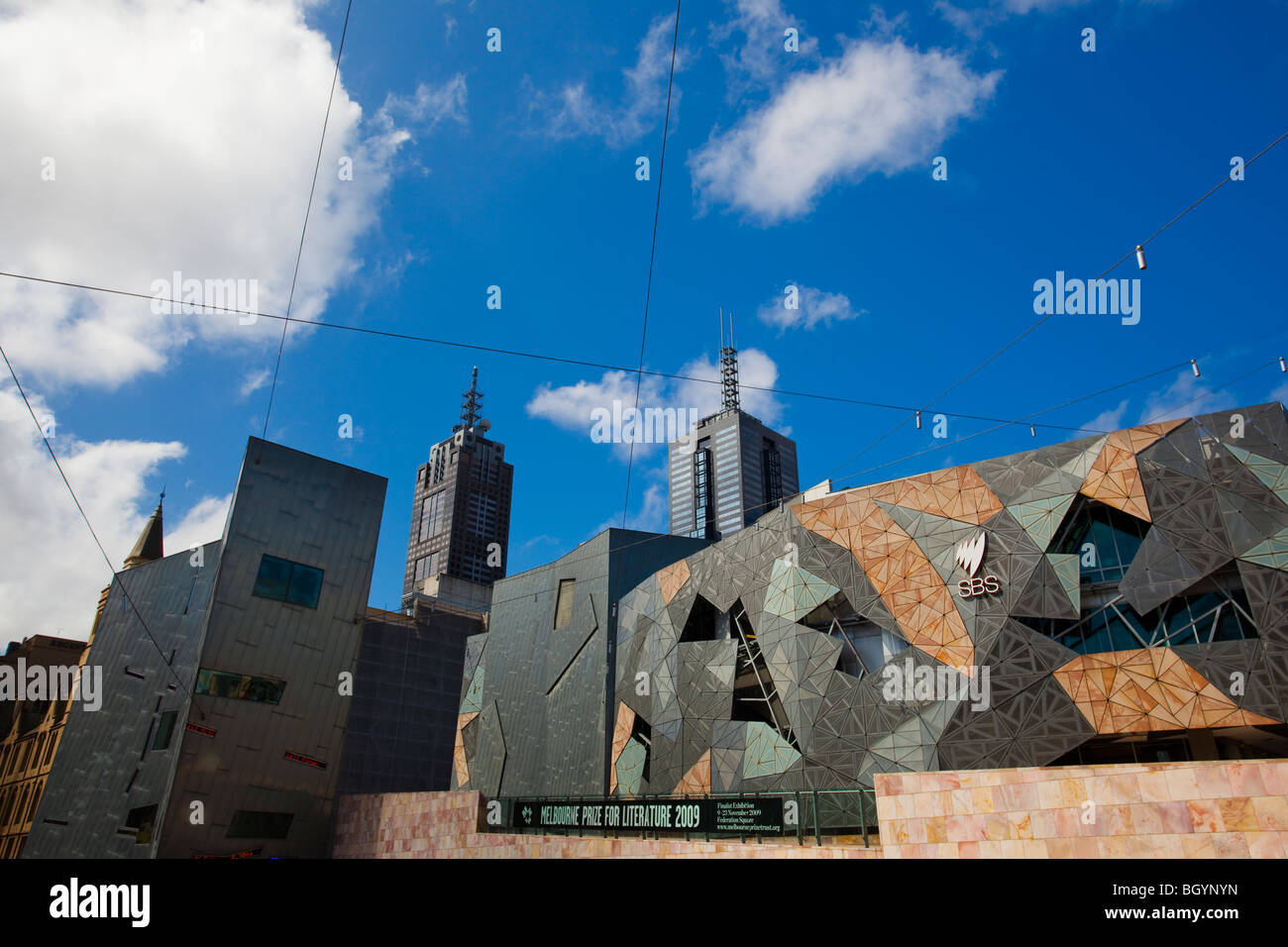 Buildings in Federation Square, Melbourne Stock Photo - Alamy