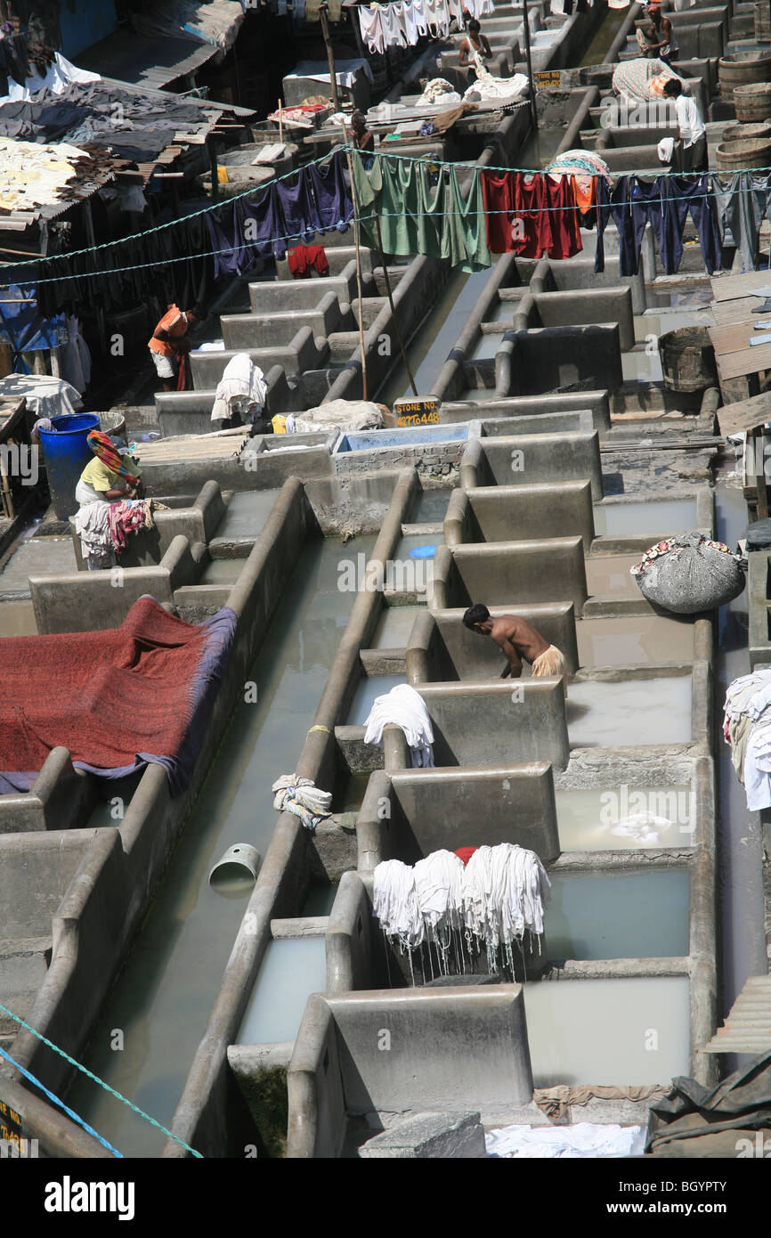 Dhobi Ghat open air laundry, Mumbai, India Stock Photo - Alamy