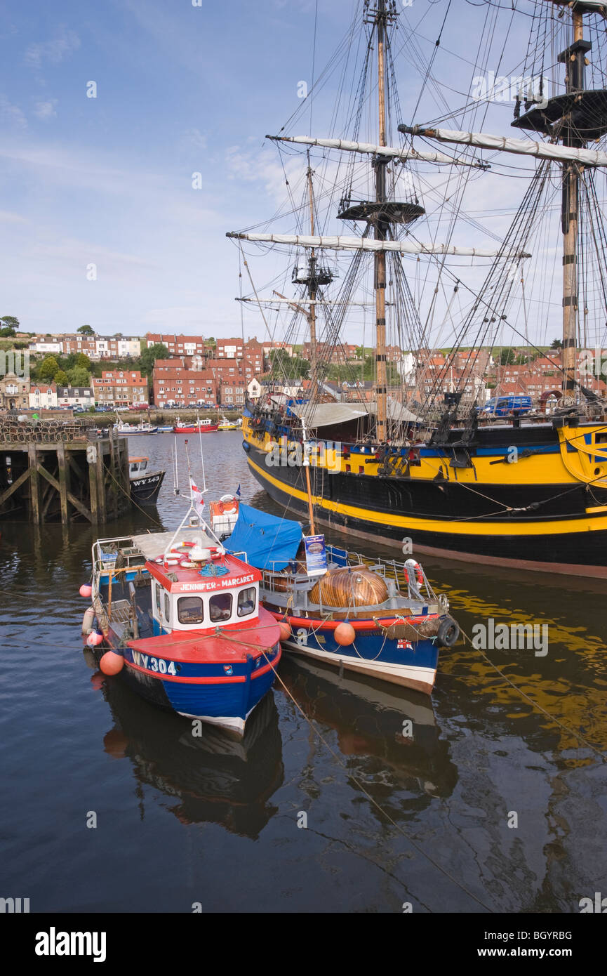 The Grand Turk moored in Whitby harbour Stock Photo - Alamy