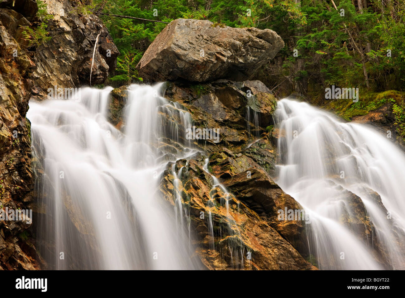 Rainbow Falls in Monashee Provincial Park, Okanagan, British Columbia ...