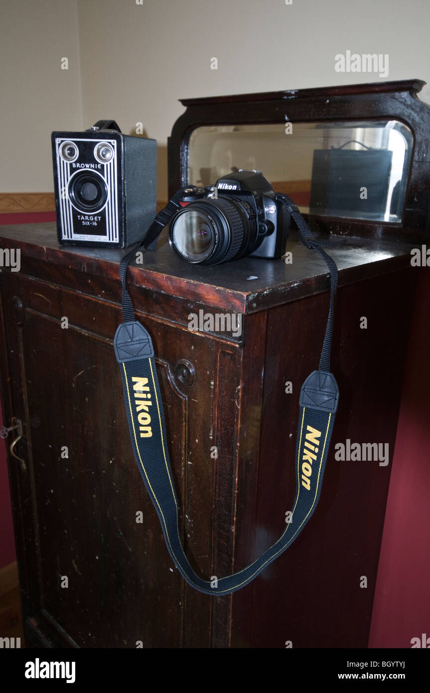 Old and new Nikon Stock Photo - Alamy