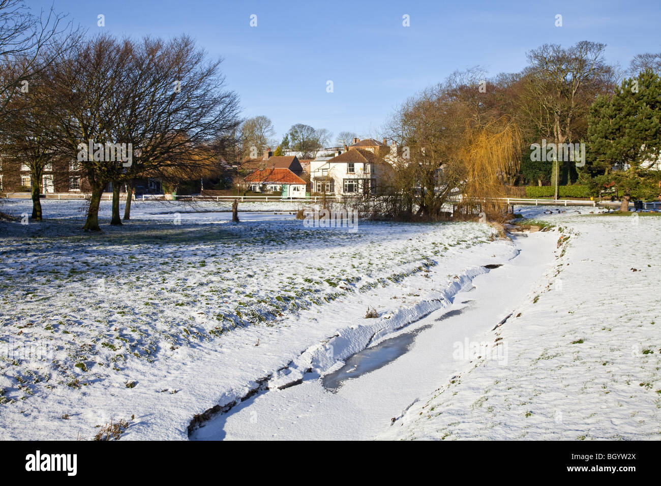 Wold Newton in winter Yorkshire Wolds East Yorkshire Stock Photo - Alamy