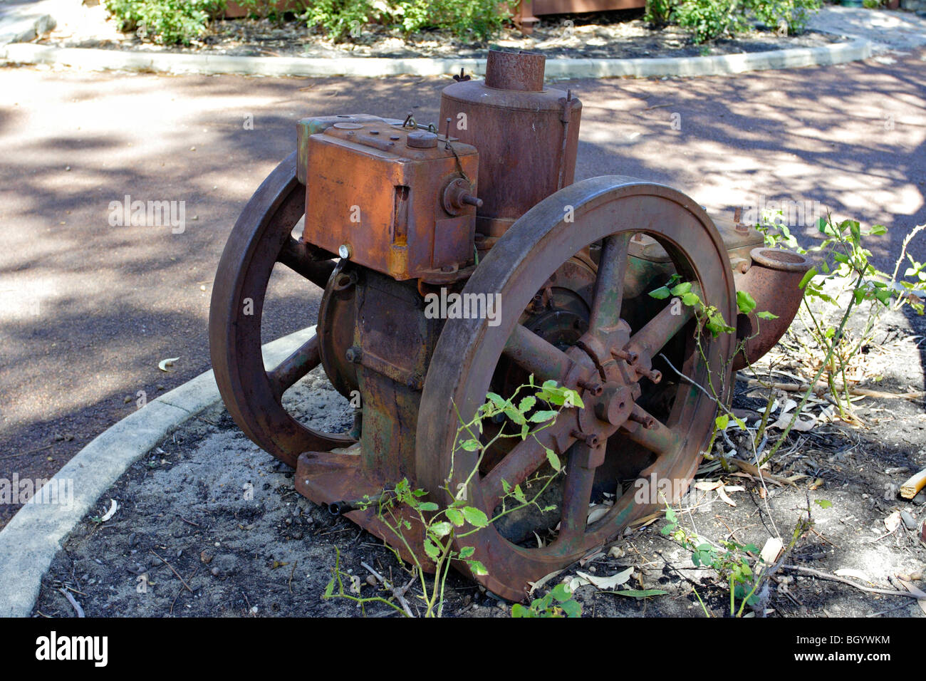 Rusty old machine at Pioneer Village in Western Australia Stock Photo ...