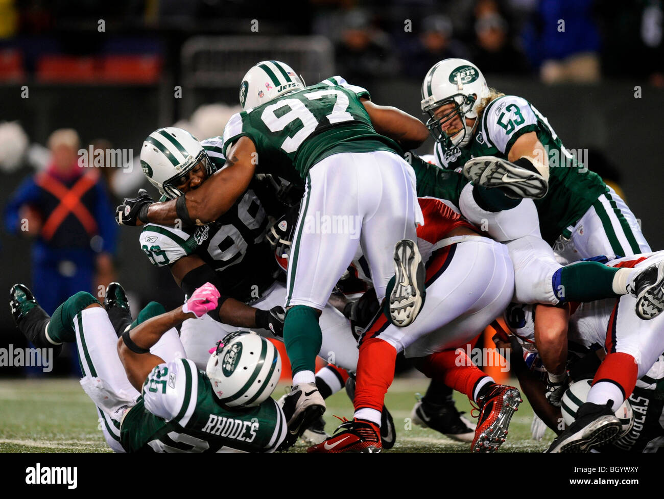 The New York Jets defense Stock Photo - Alamy