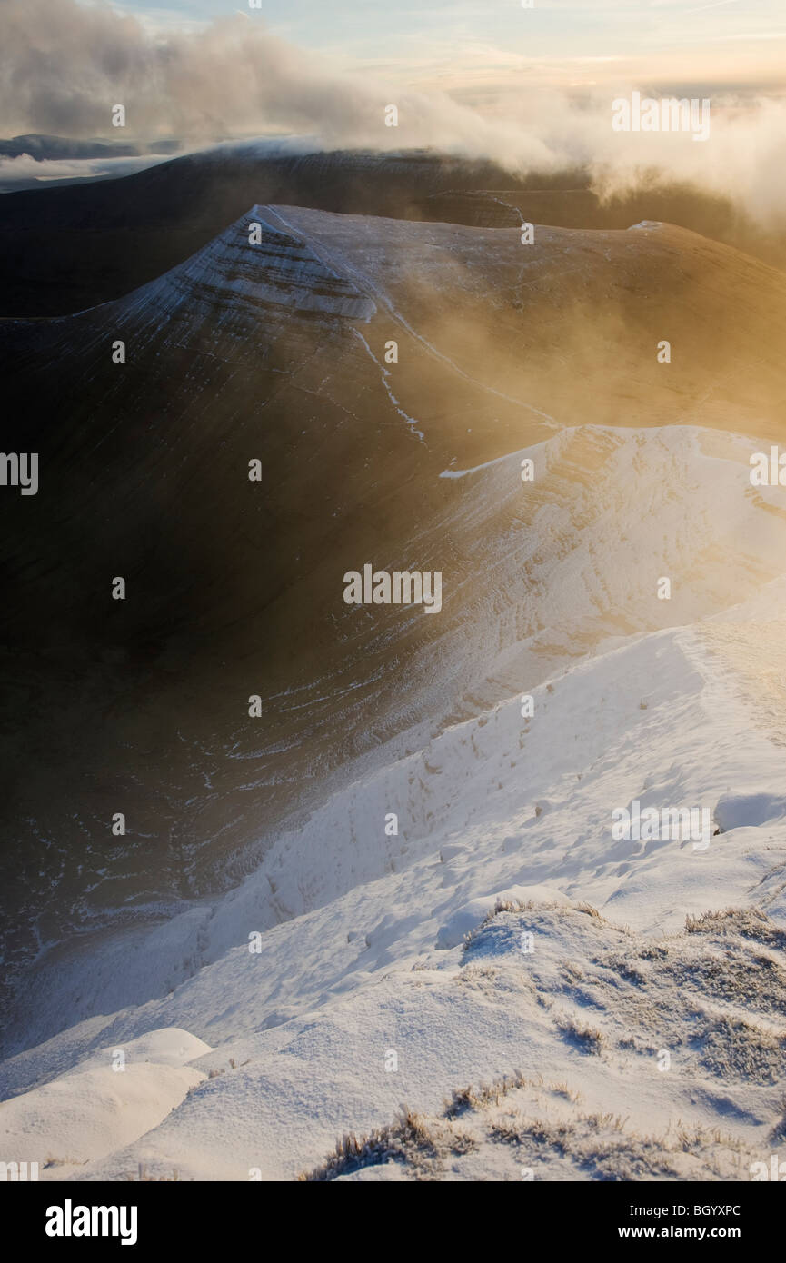 Cribyn viewed from Pen Y Fan, Brecon Beacons national park, Wales Stock ...