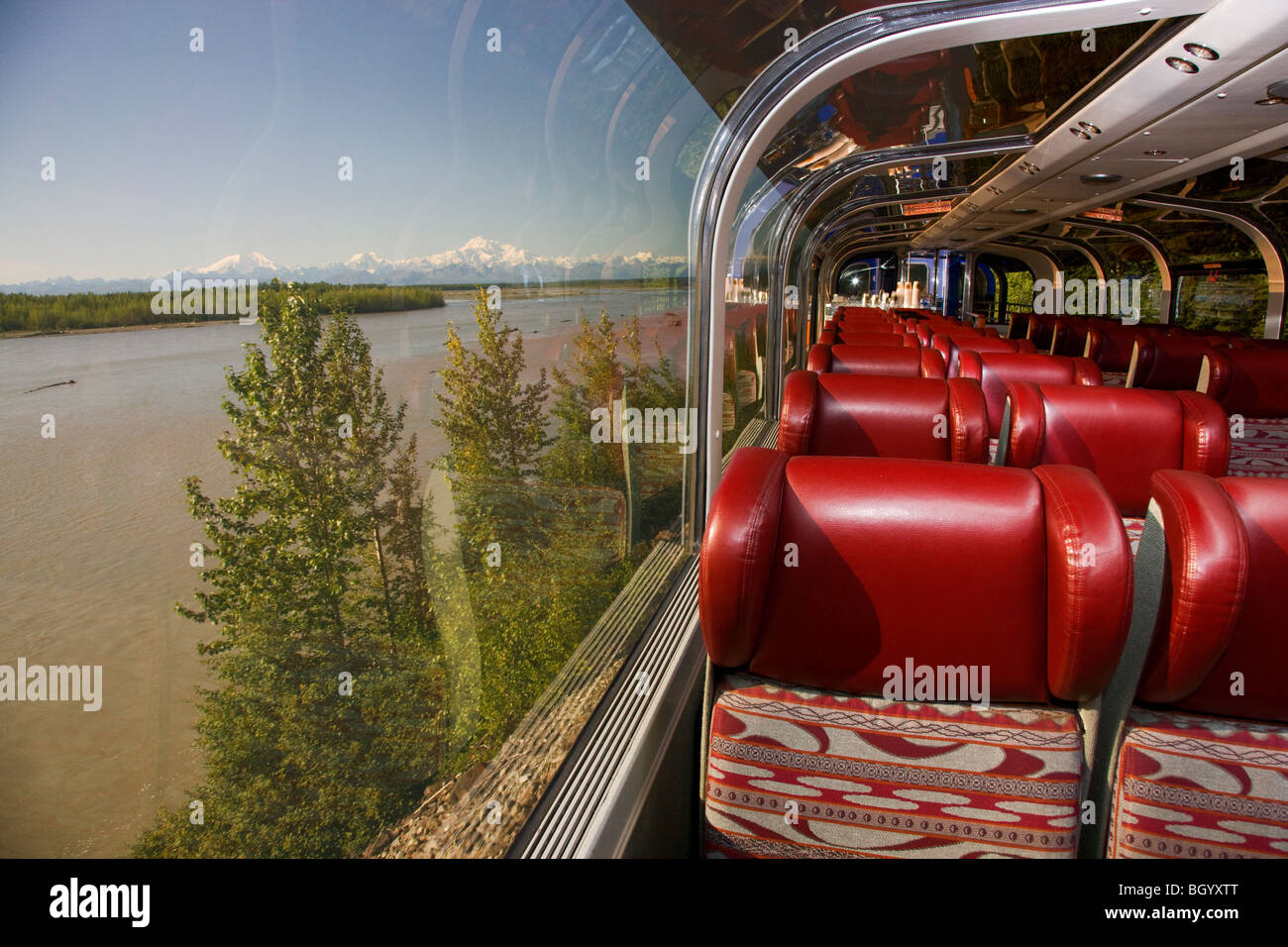 The Alaska Railroad between Anchorage and Denali National Park, Alaska ...