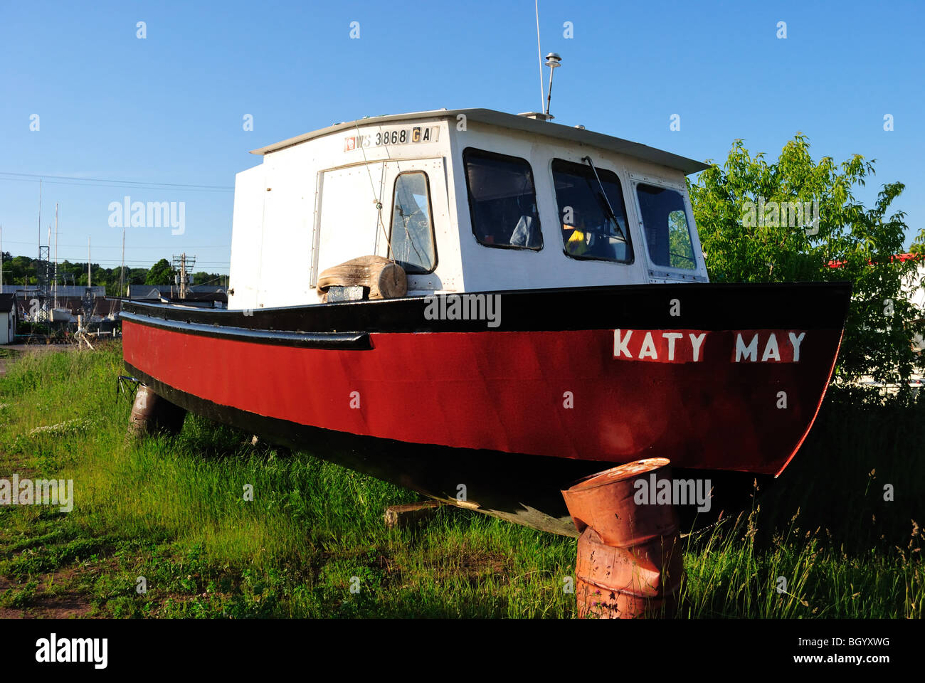 Commercial fishing tender at Bayfield Wisconsin Stock Photo - Alamy