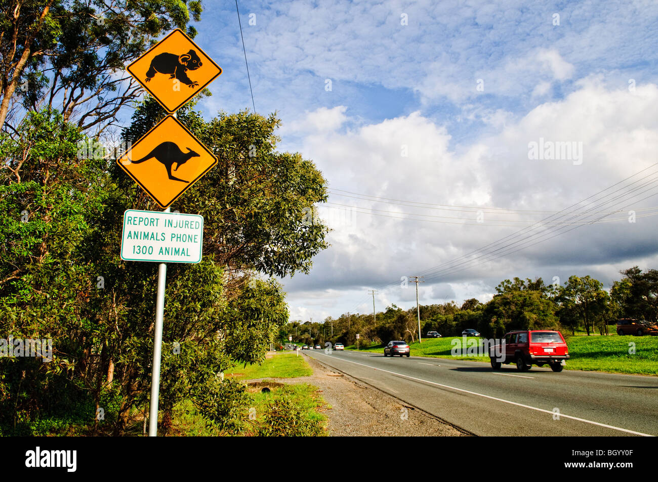 Australian kangaroo road signs hi-res stock photography and images - Alamy
