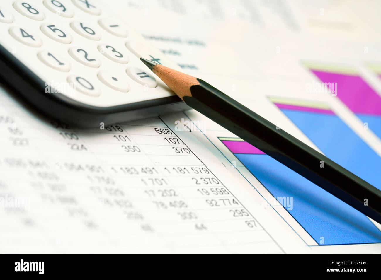Financial balance and stock market reports Stock Photo - Alamy