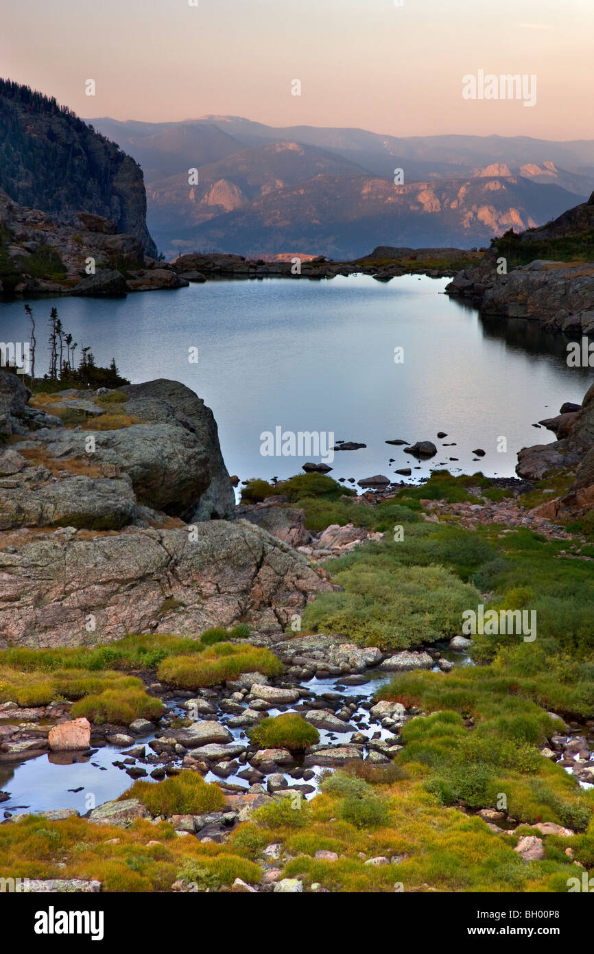 Lake of Glass, also called Glass Lake, Rocky Mountain National Park ...