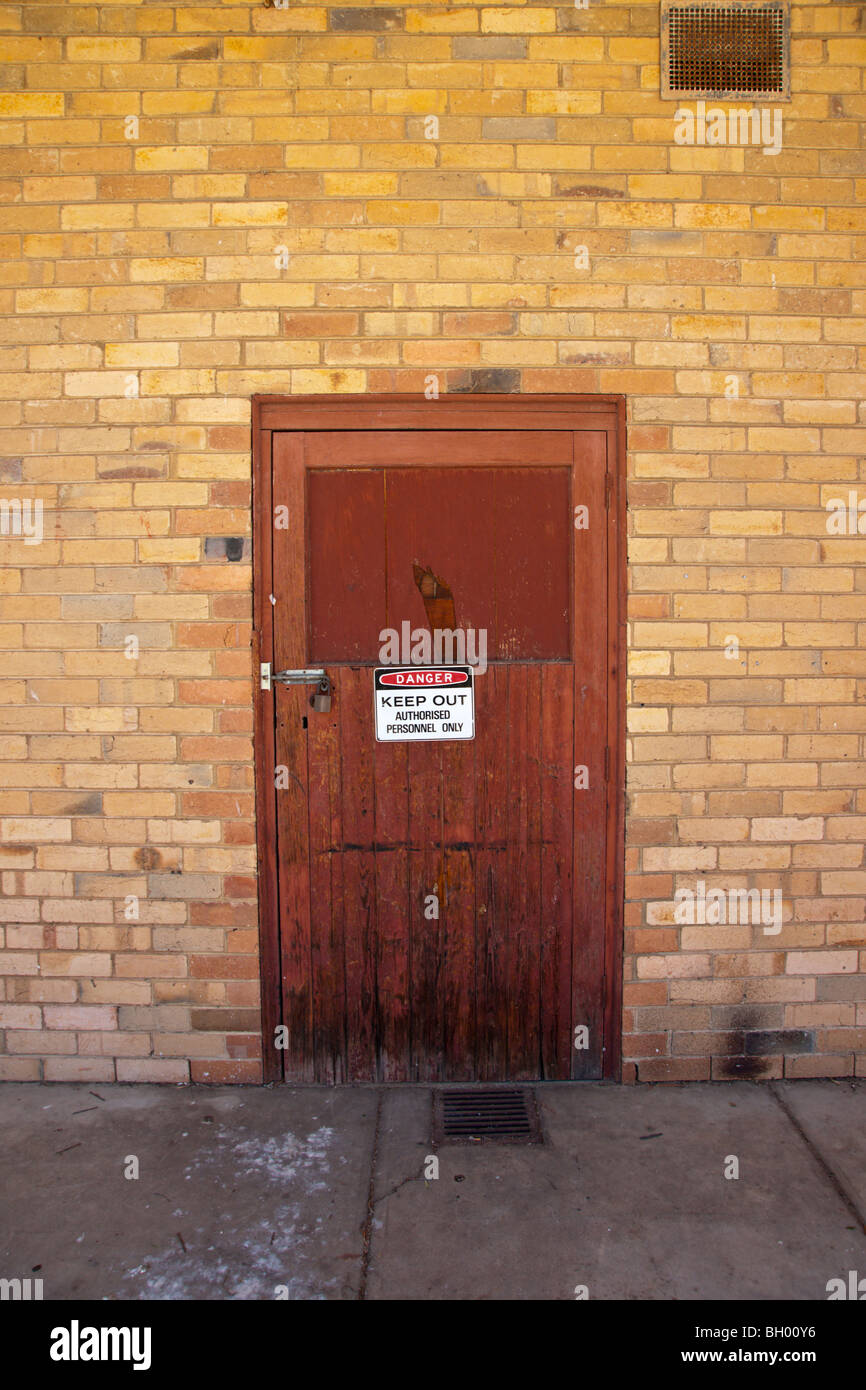 Keep Out Sign On Door