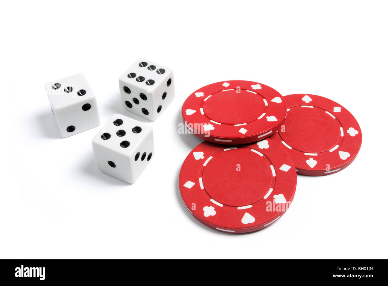 Poker chips dice hi-res stock photography and images - Alamy
