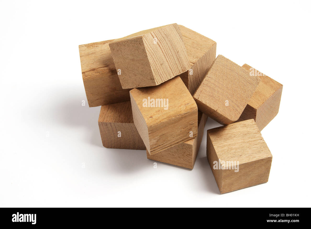 Pile of Wooden Blocks Stock Photo - Alamy