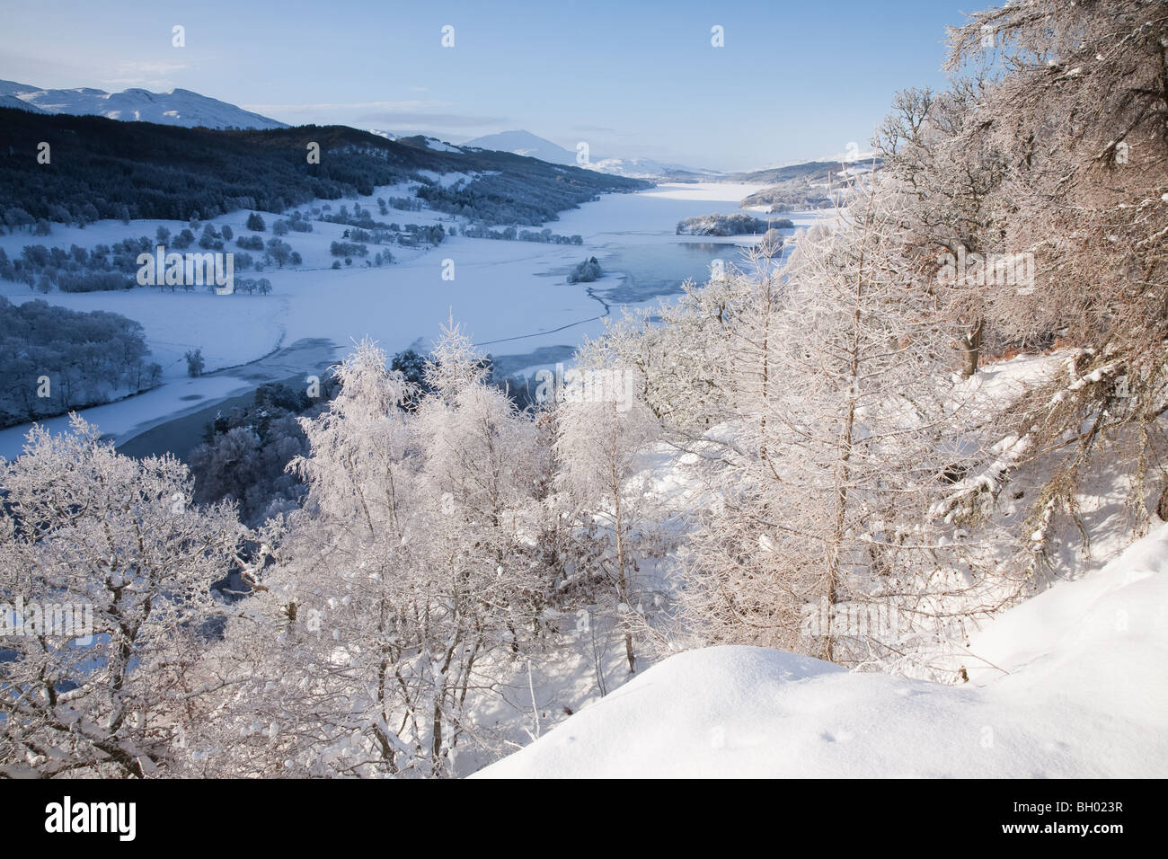 Queens View in Winter, Perthshire, Scotland Stock Photo - Alamy