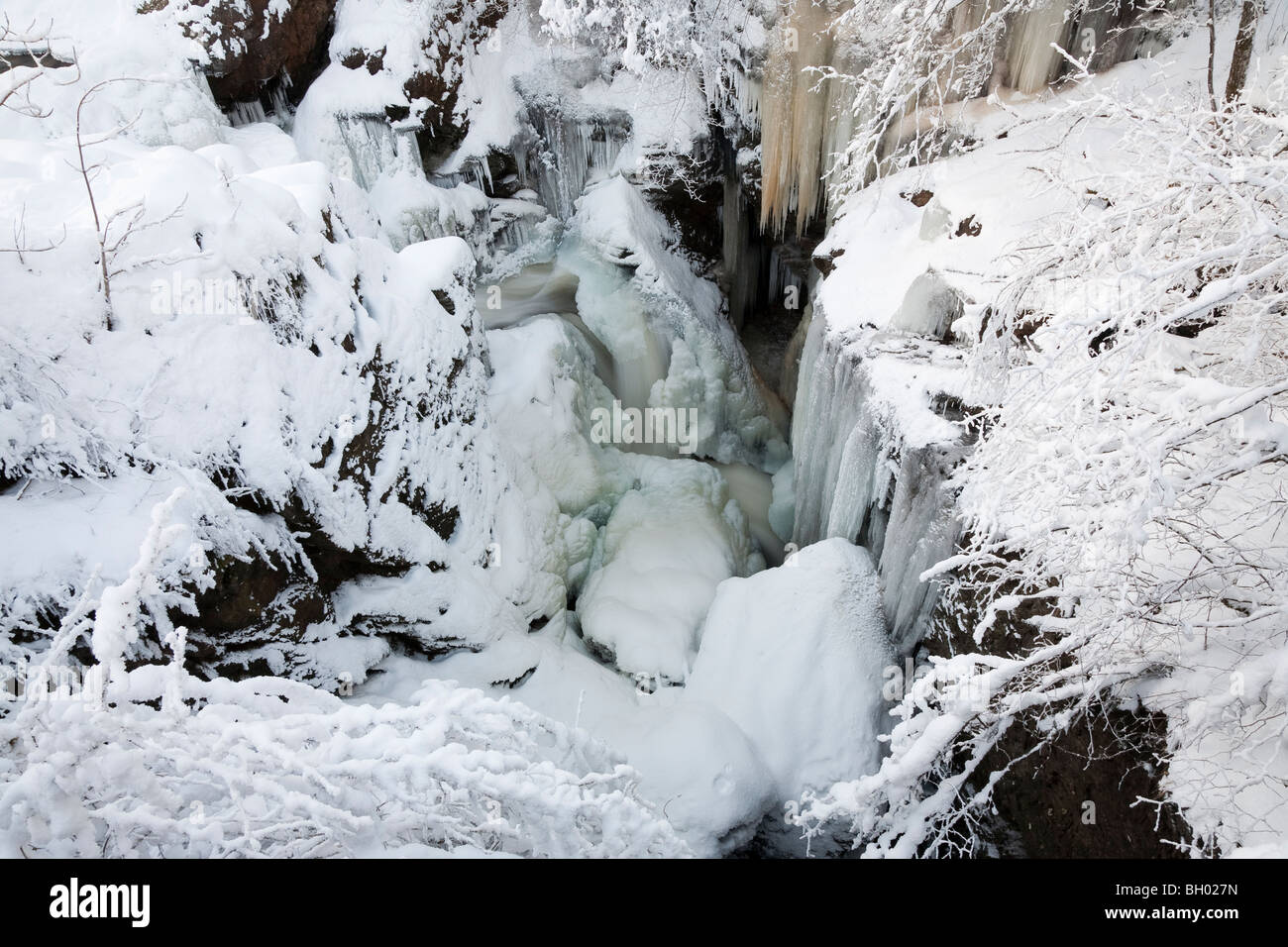 Falls of Braan in Winter, Rumbling Bridge, Dunkeld, Scotland Stock ...