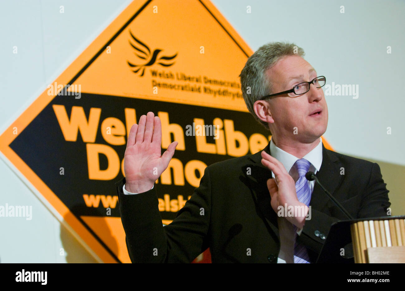 Lembit Opik MP for Montgomeryshire speaking at Welsh Liberal Democrats ...