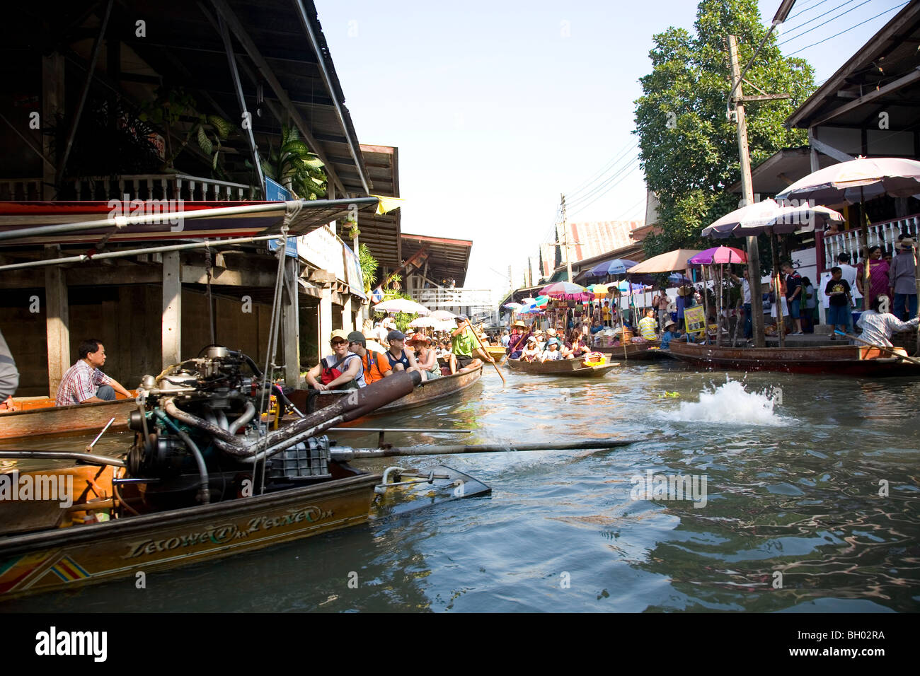Damoen Saduak, Floating Market Stock Photo - Alamy