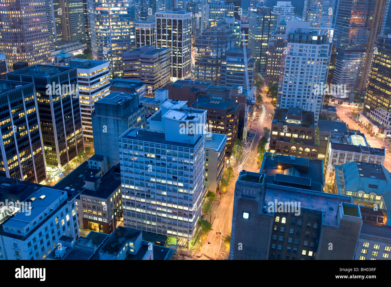 Aerial view vancouver downtown from hi-res stock photography and images ...