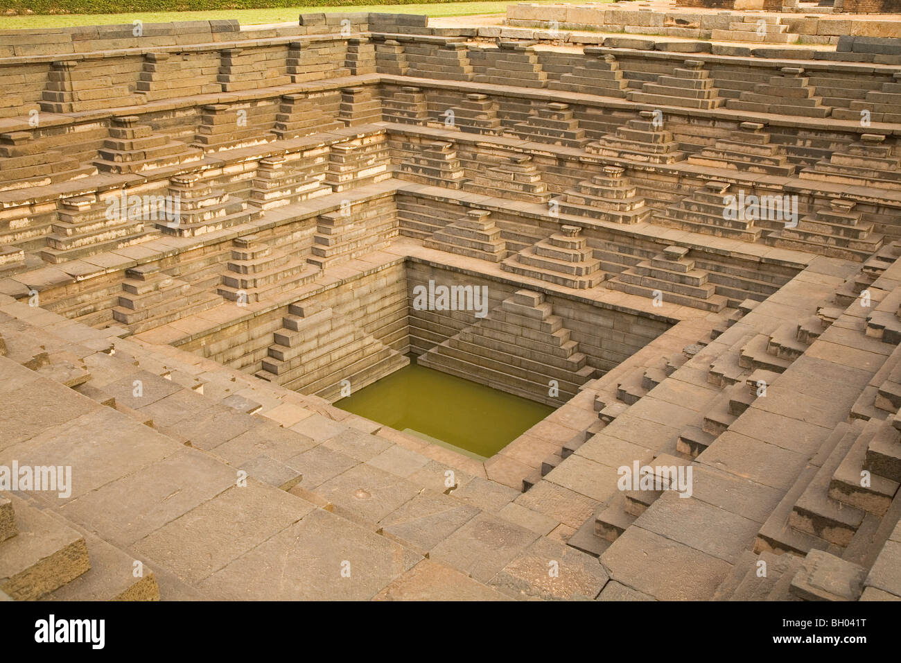 The stepped water tank in Hampi, India. It stands in the UNESCO World ...